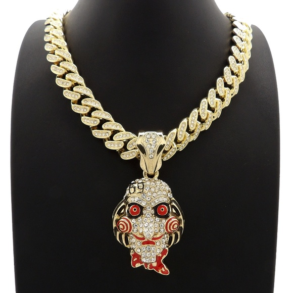 Accessories | Hip Hop Jigsaw Pendant 18 Full Iced Cuban Chain | Poshmark